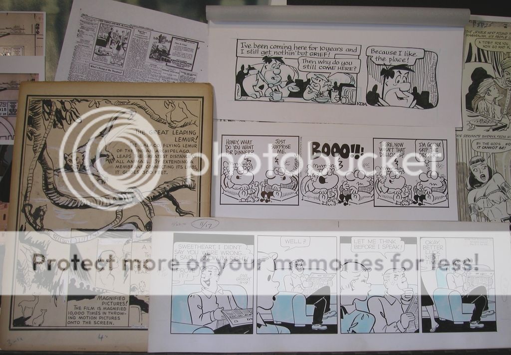 $10 Start 4 Old Original Comic Strip Art Flintstones Berrys Odd Things ...